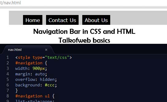 Creating Minimal Navigation Bar Using CSS And HTML